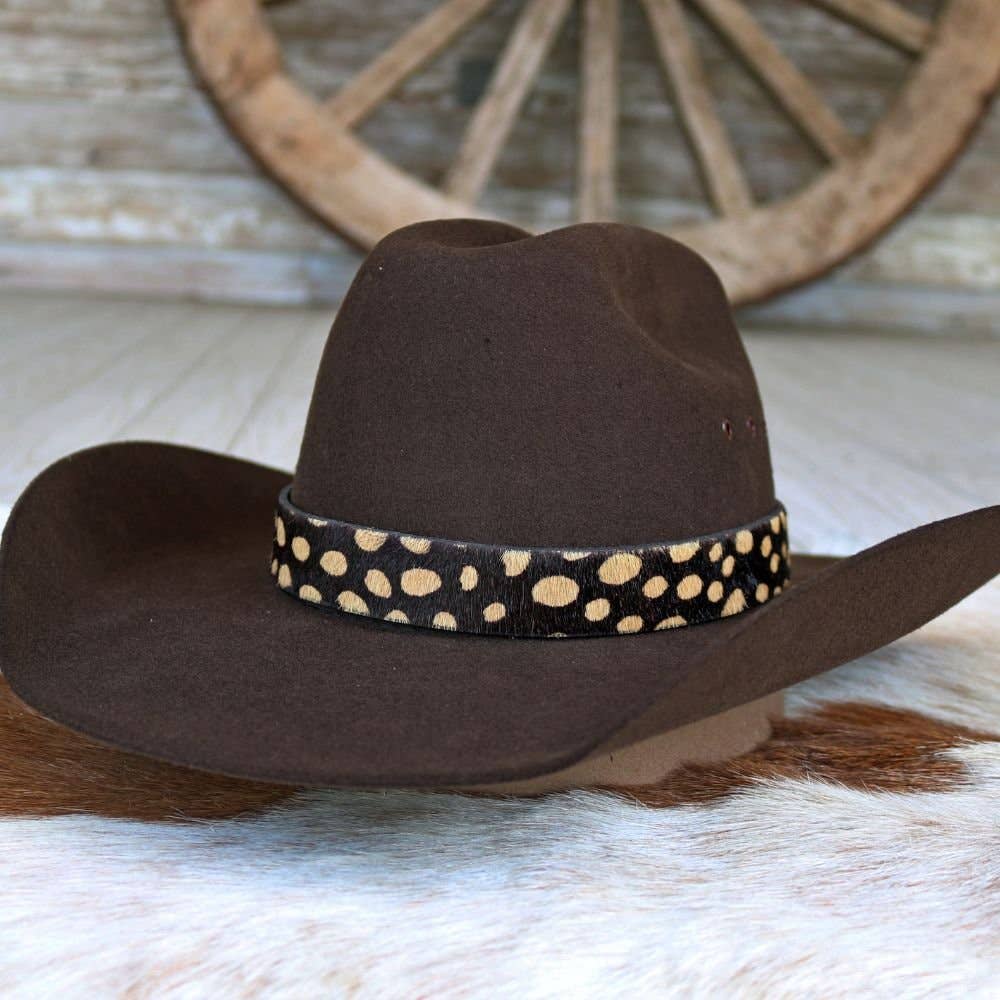 Gold Spotted Leather Hat Band - Dottie – Bespoke Hat Co